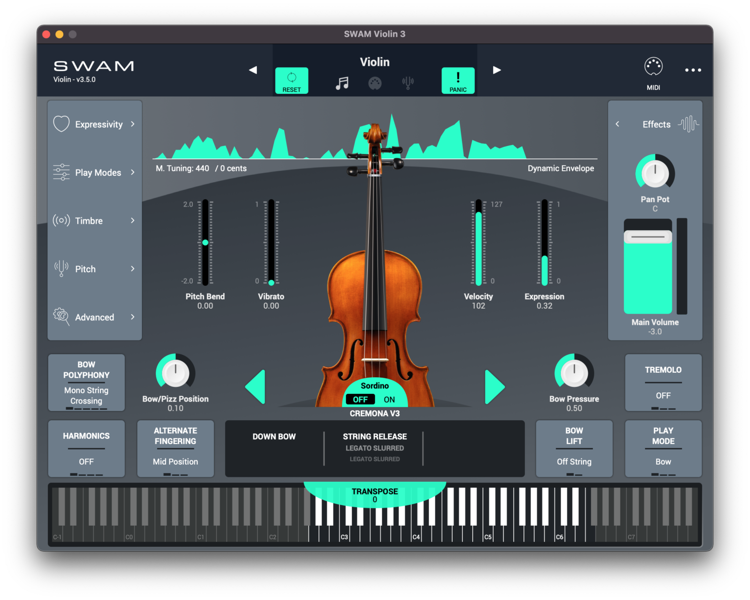 SWAM Violin | Audio Modeling