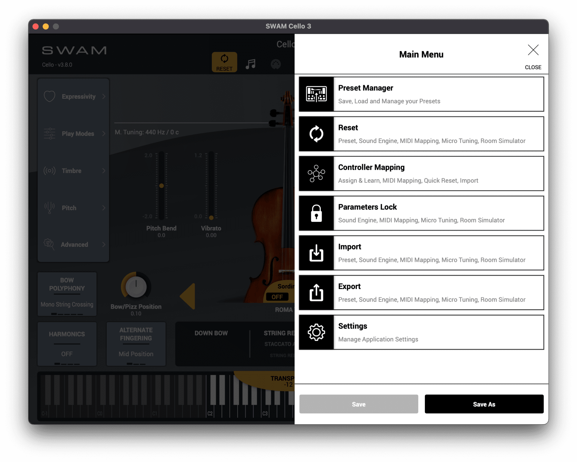 SWAM Cello | Audio Modeling