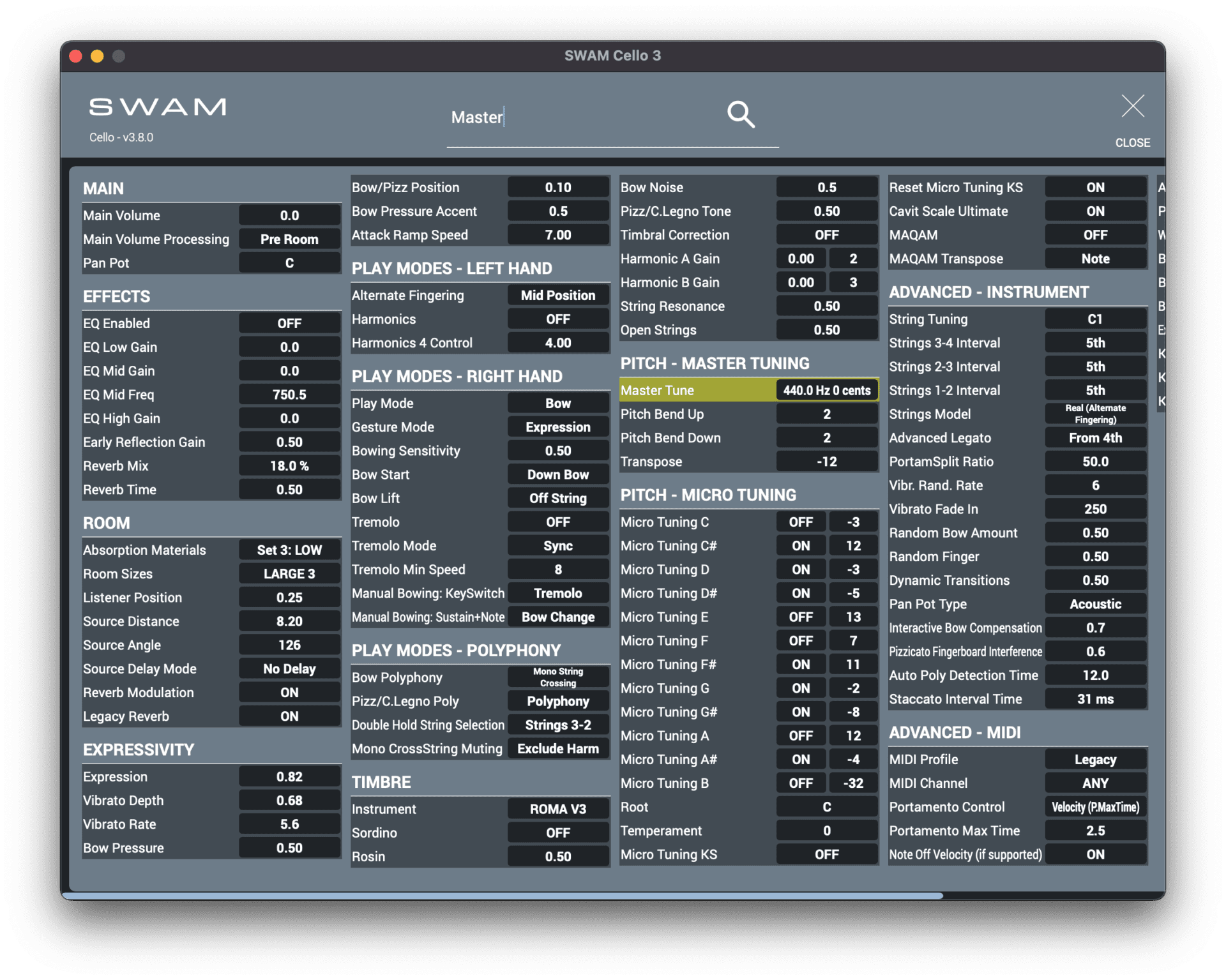 SWAM Cello | Audio Modeling