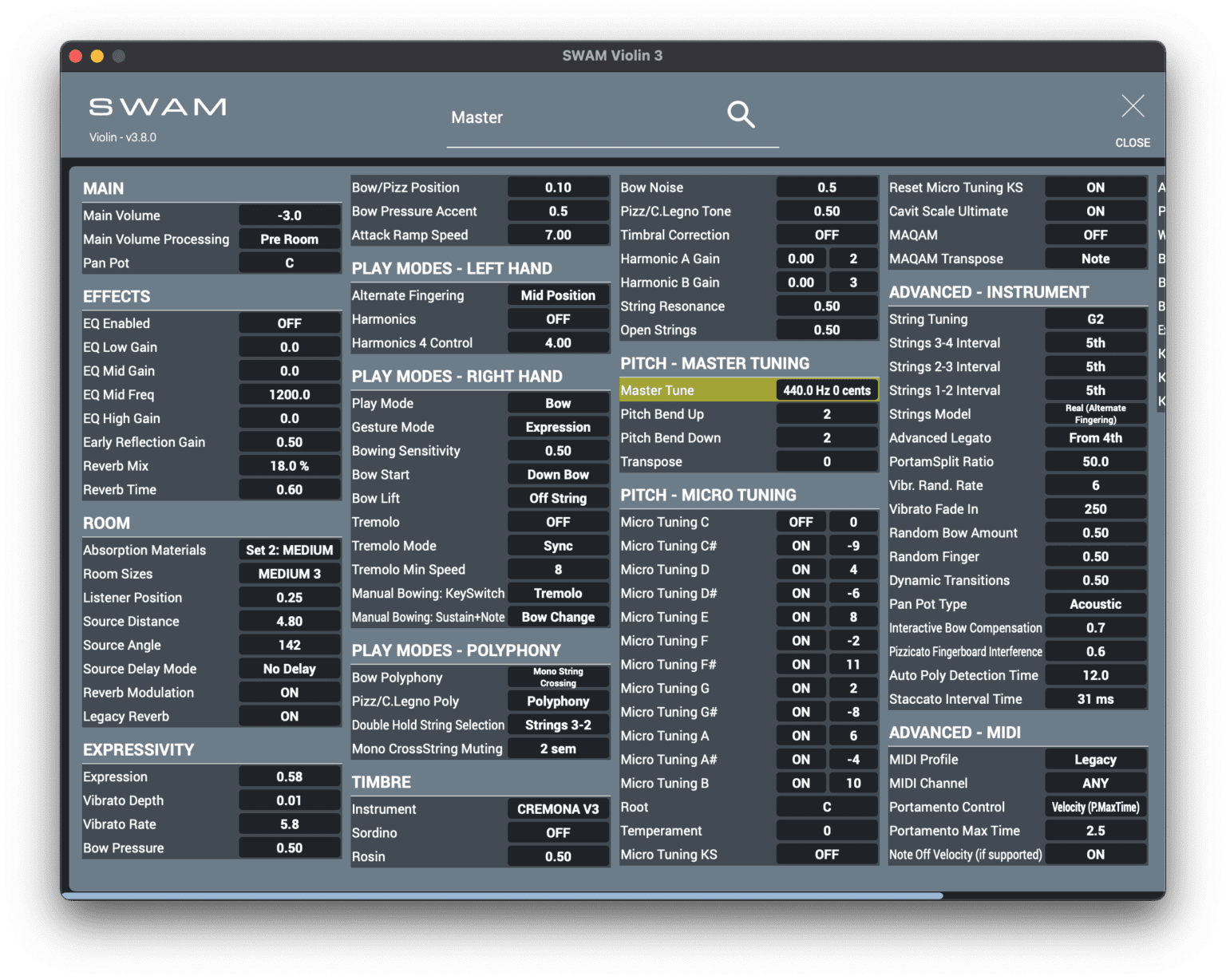 SWAM Violin | Audio Modeling