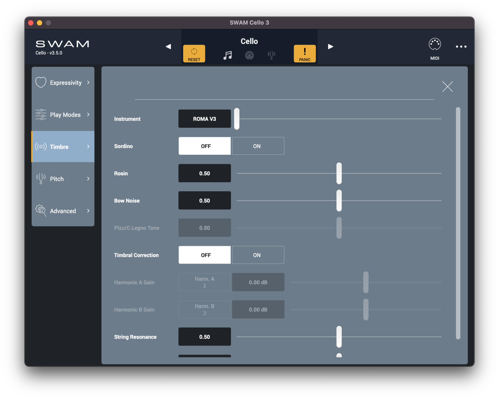 SWAM Cello | Audio Modeling