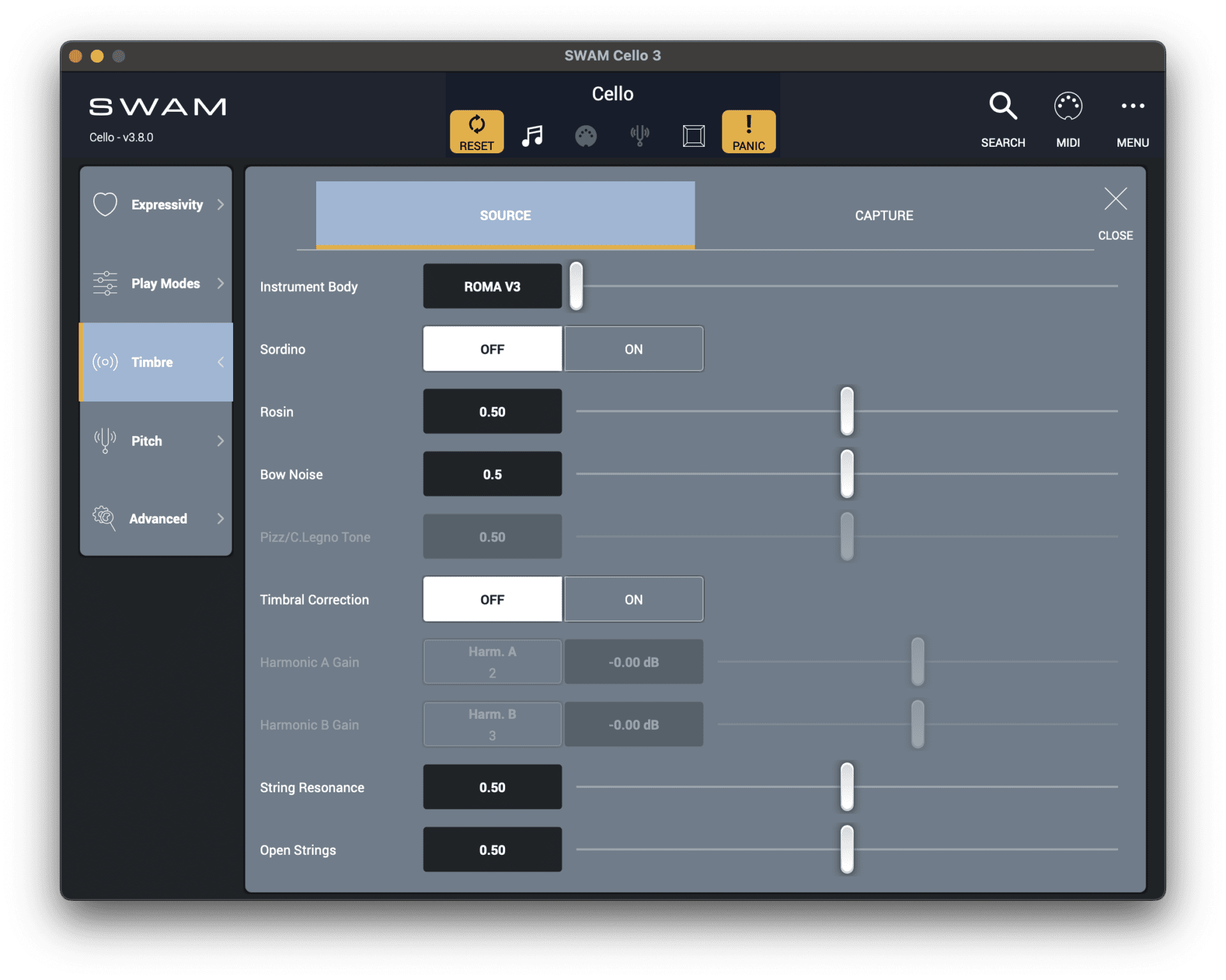 SWAM Cello | Audio Modeling